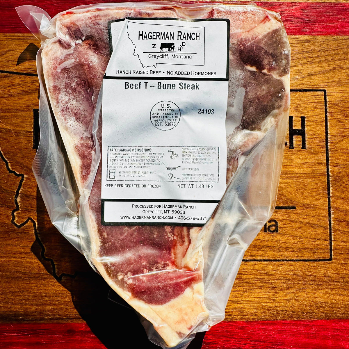 T-bone Steak beef meat cut grass fed grass finished pasture raised USDA ...